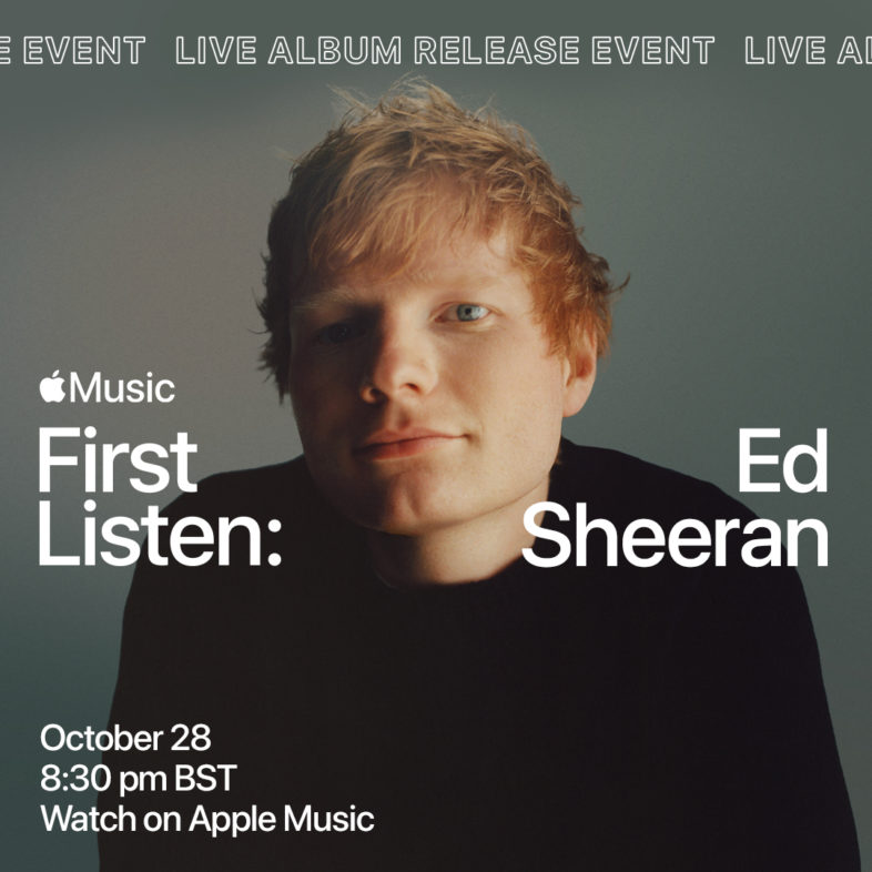 ED SHEERAN un live streaming partyper il lancio del nuovo "=" su Apple ...