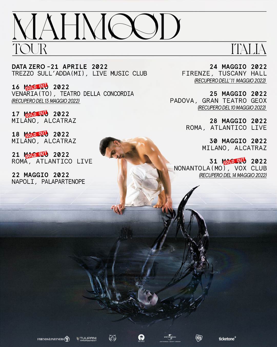 MAHMOOD: le nuove date dei concerti [Info & Biglietti] - Newsic.it