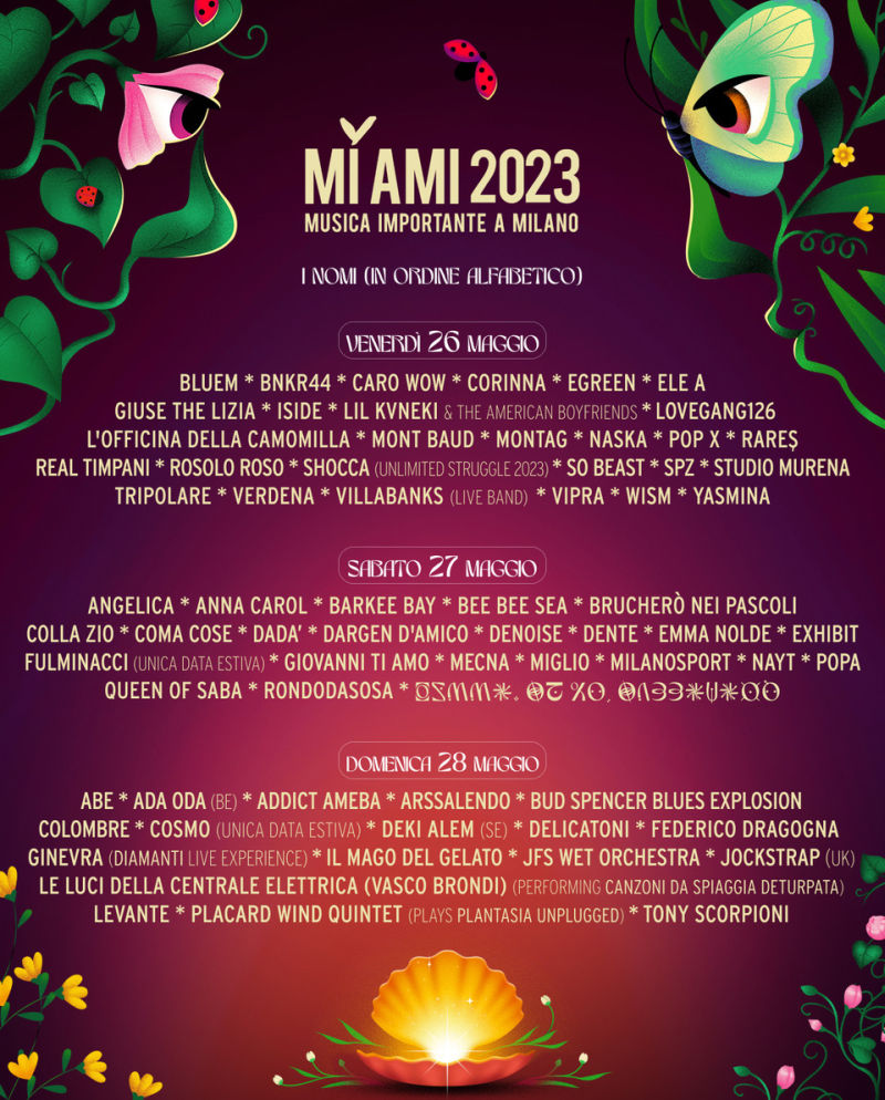 MI AMI FESTIVAL 2023 nel cast anche LEVANTE, RONDODASOSA & BUD SPENCER ...