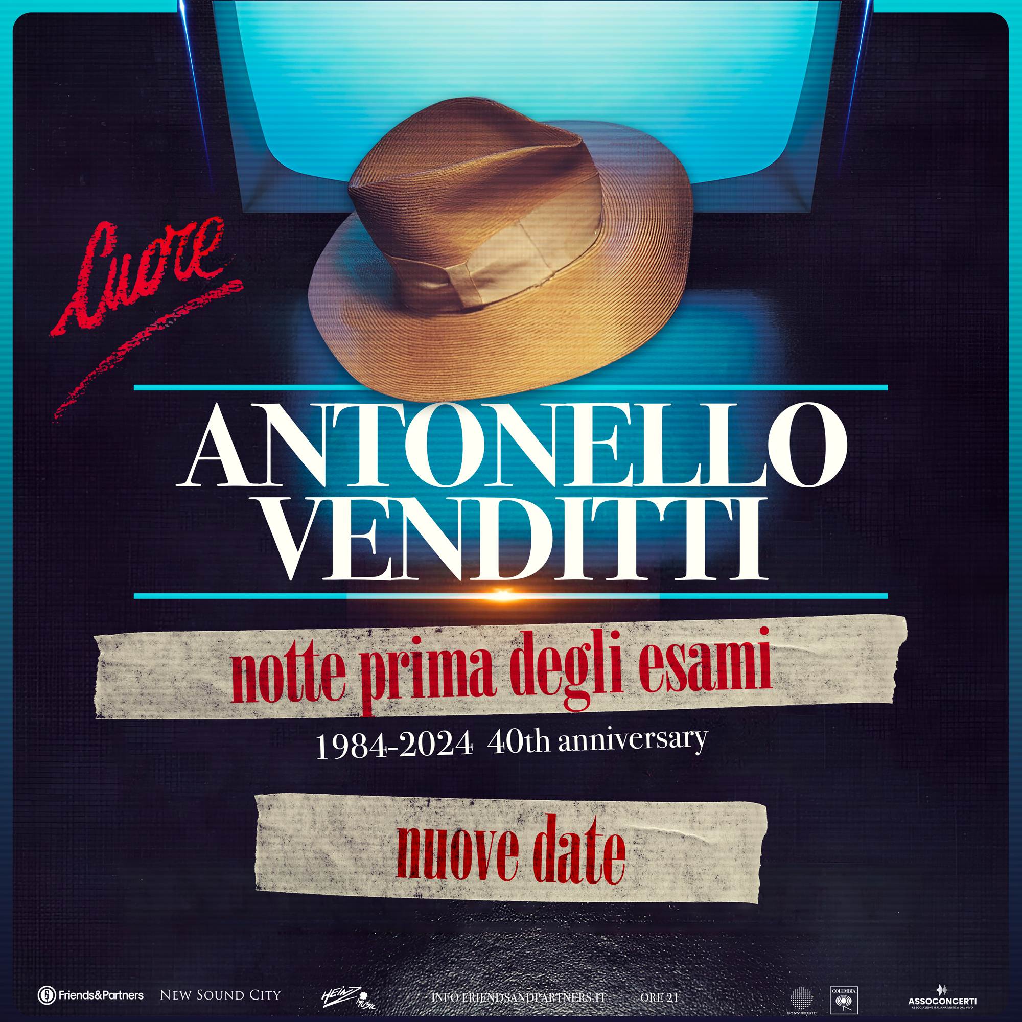 ANTONELLO VENDITTI nuove date per i concerti del quarantennale di ...